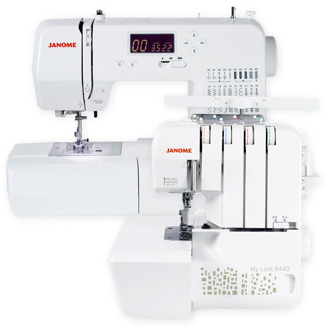 Janome DC2150 (7mm LS) Sewing Machine + ML644D COMBO Overlocker ...