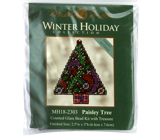 Mill Hill Seasonal Ornament Kits - Winter Holiday - Paisely Tree by ...